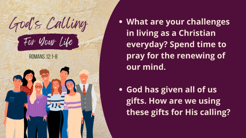 God’s Calling For Your Life - Ang Mo Kio Methodist Church