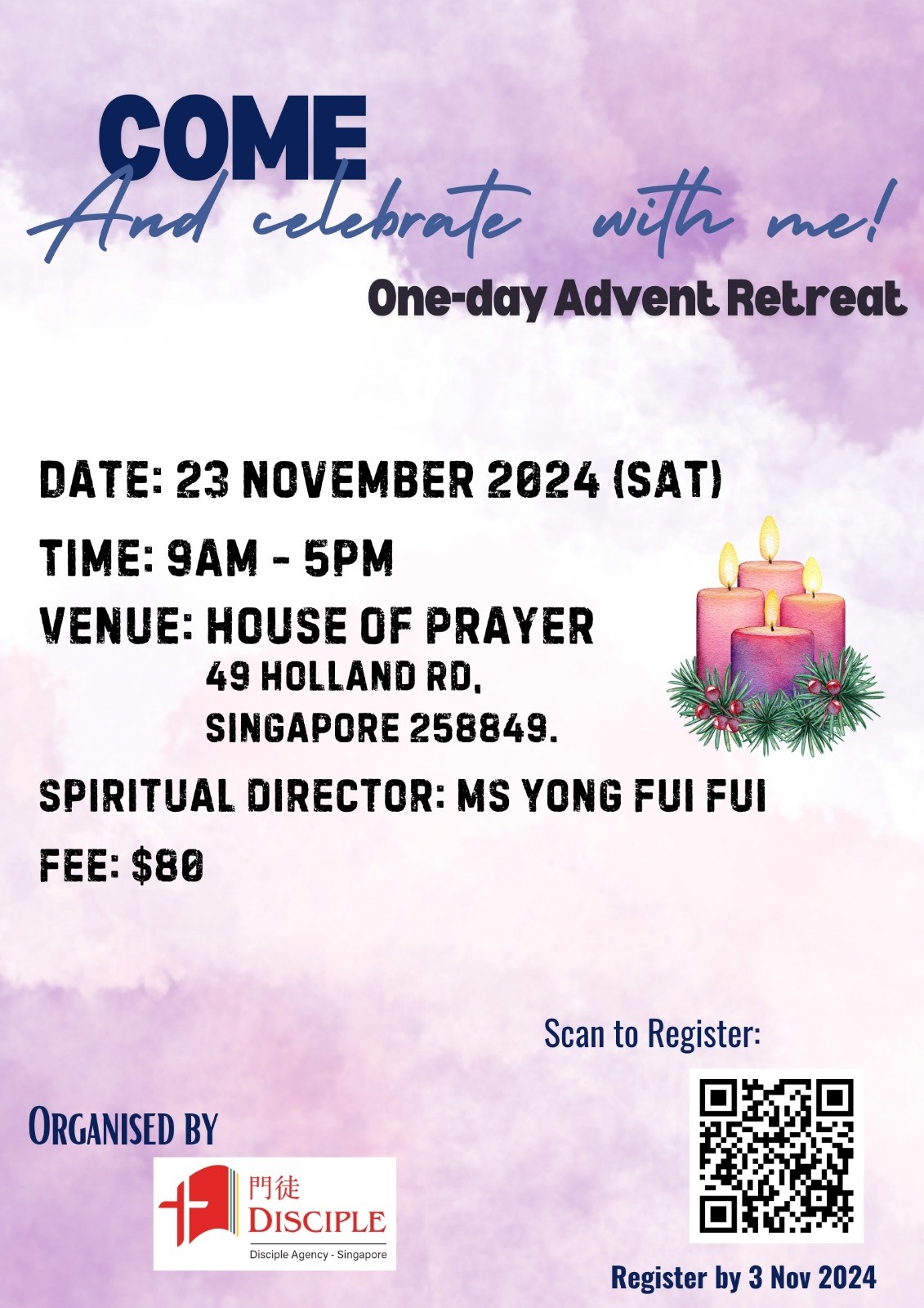 One-Day Advent Retreat by MCS Disciple Agency - Ang Mo Kio Methodist Church